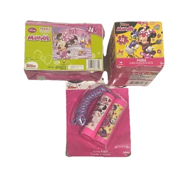Disney | Toys | Minnie Mouse Girls Ages 6 Puzzles Jump Rope Bundle ...